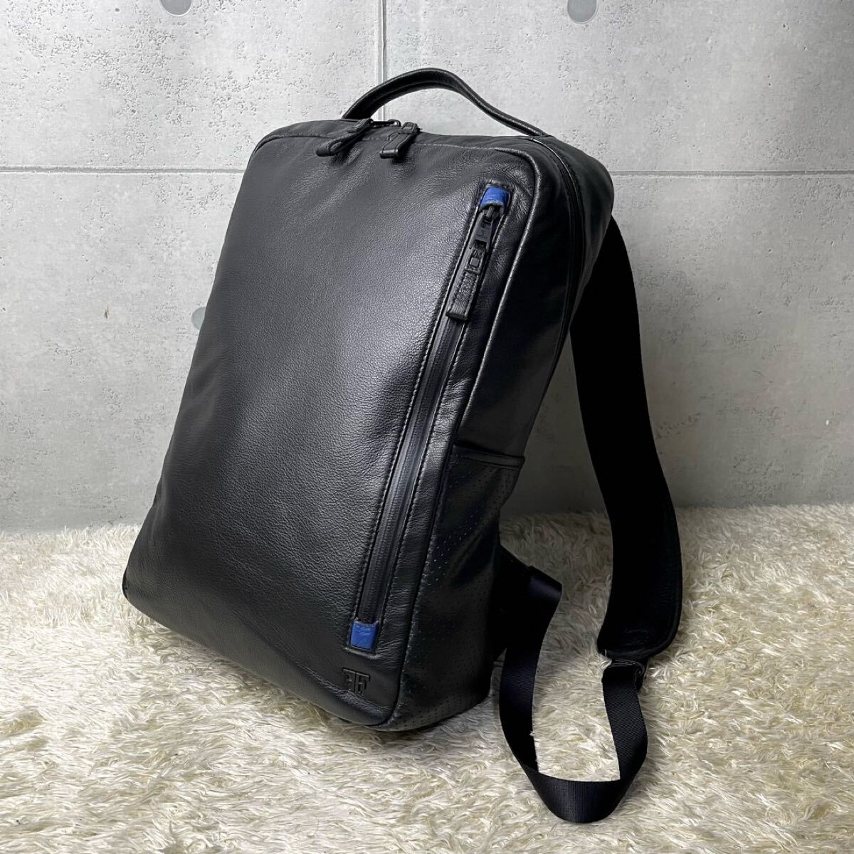 【目立った傷や汚れなし】[激レア 極美品] FUJITAKA フジタカ 日本製 牛革 オールレザー シボ革 メンズ ビジネスバッグ ...