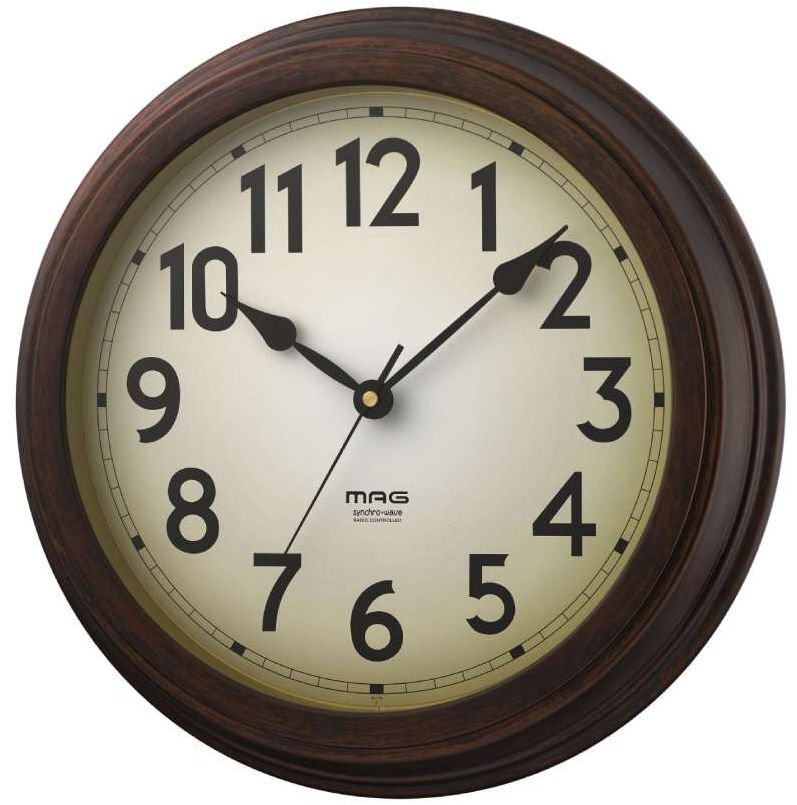 【未使用】最落1円 訳あり MAG電波掛時計 大正館 W-778 BR-Z 電池別売り 音静かな連続秒針の落札情報詳細 - Yahoo!オークション落札価格検索 オークフリー
