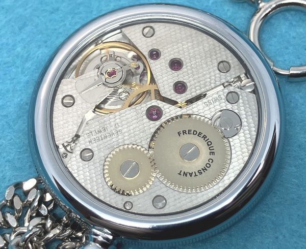 【目立った傷や汚れなし】☆フレデリックコンスタント 裏スケルトン 名機 エタ cal.6497 懐中時計 手巻き FREDERIQUE ...