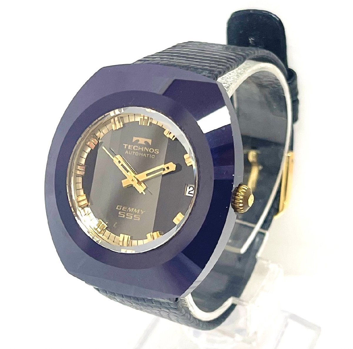 【傷や汚れあり】【ST4142MG】【1円～】テクノス ジェミー TECHNOS GEMMY SSS 自動巻き AUTOMATIC ブラック文字盤 メンズ 腕時計 デイト 不動 ジャンクの落札 ...