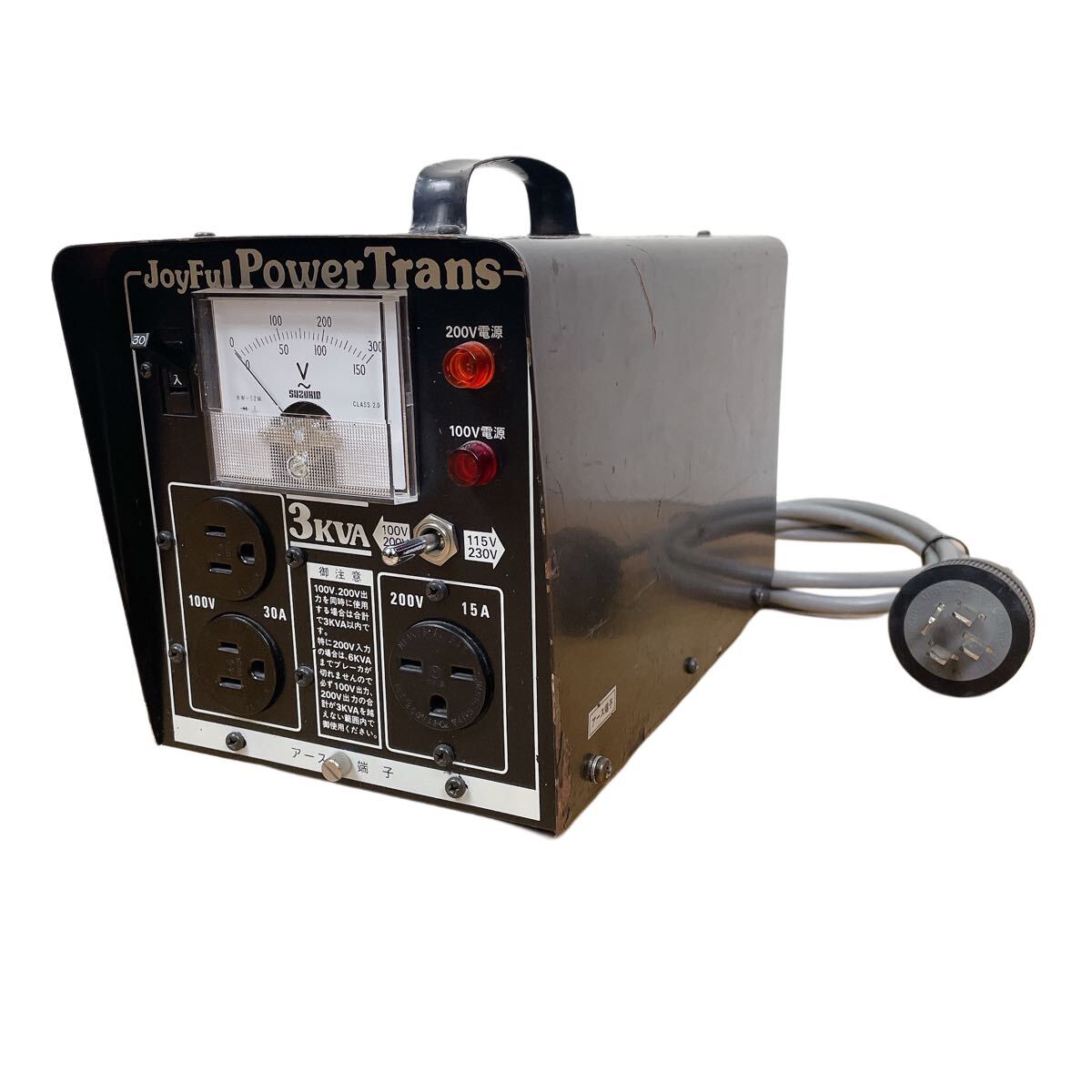 【やや傷や汚れあり】★動作品★SUZUKID ジョイフルパワートランス JPT-30 100V/200V 50/60Hz 3KVA 単巻変圧器 降圧機 昇圧機 工具 中古 スズキッド スター ...
