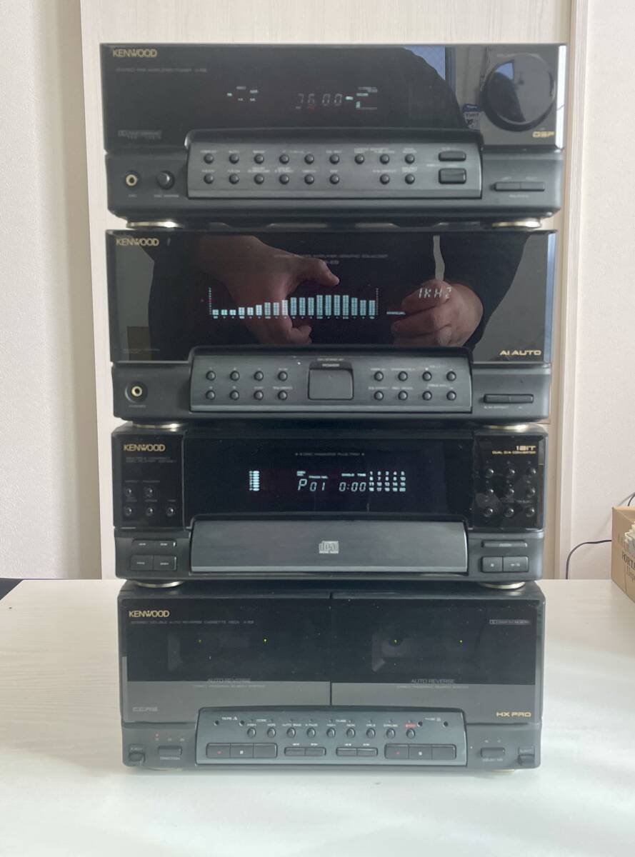 【傷や汚れあり】12B29 KENWOOD COMPACT COMPO STEREO ROXY ケンウッド コンパクトコンポステレオ ロキシー ...