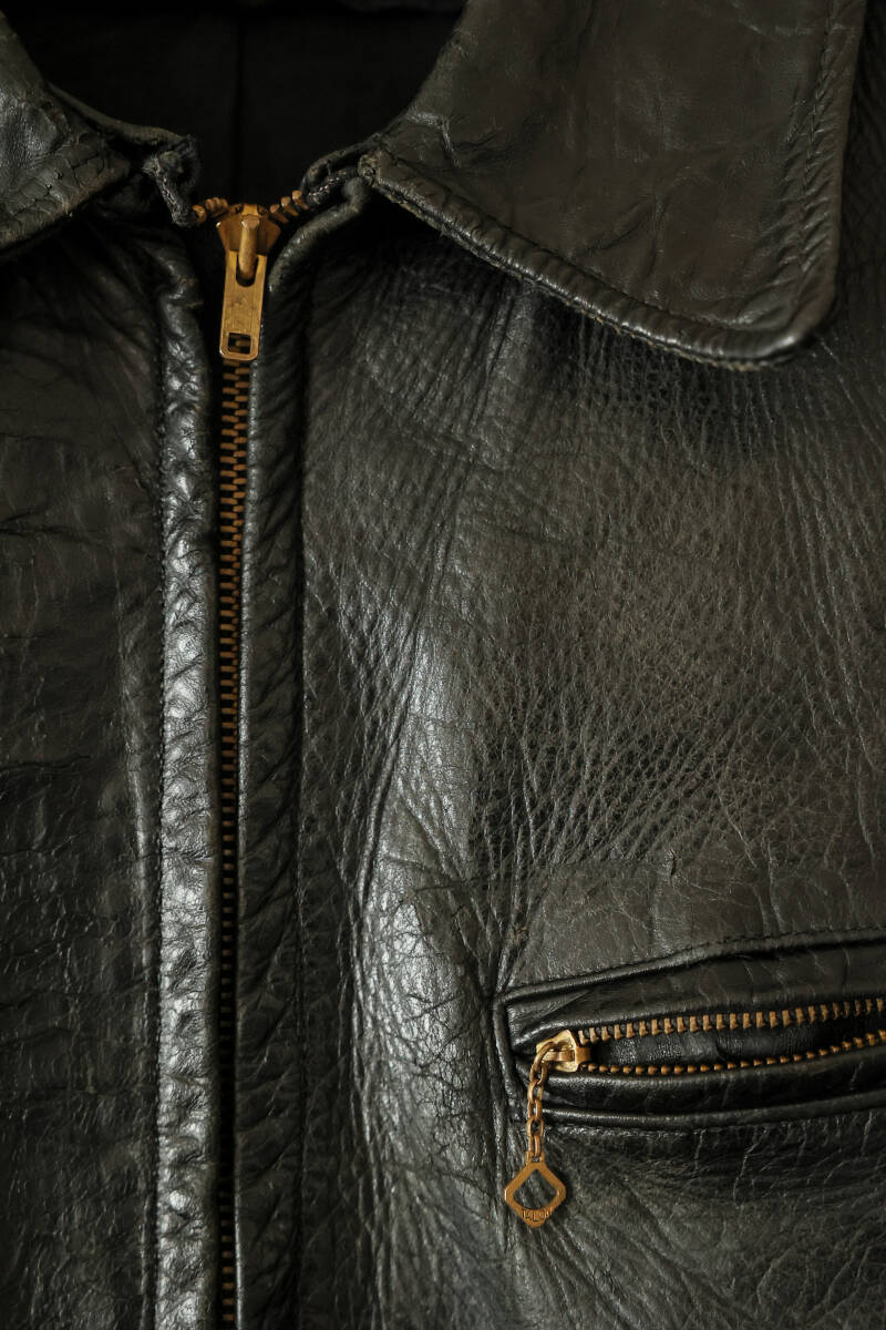 【傷や汚れあり】1円スタート！菱形TALON 40s 50s ビンテージ ホースハイド？ レザー スポーツジャケット 検）lewis beck ...