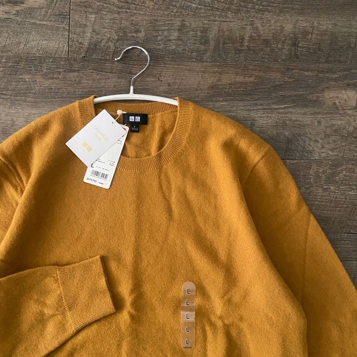 【未使用】新品タグ付き 定価9990円＋税 UNIQLO ユニクロ 高級カシミヤ100% 滑らか肌触り クルーネック ニットセーター L マスタード トップス メンズの落札情報詳細 ...