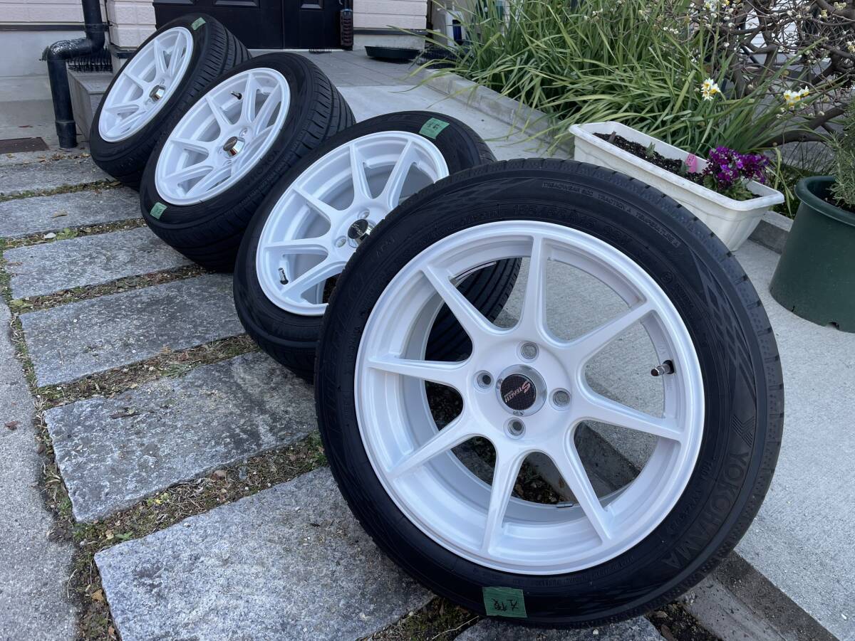 【目立った傷や汚れなし】 STEALTH RACING ステルスレーシング SPEC-01 PCD100-4H 7J+30 185/55R15 ...