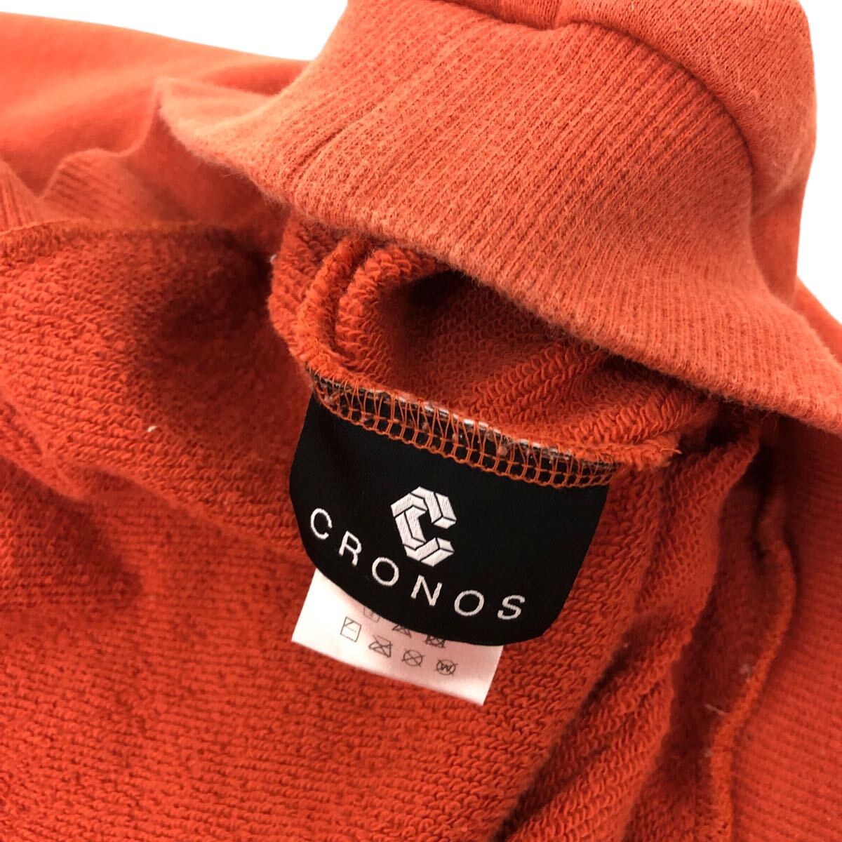 【やや傷や汚れあり】H789-31 CRONOS クロノス 長袖 プルオーバーパーカー スウェット パーカー 裏毛 トップス オレンジ系 メンズ 38 M 良品の落札情報詳細 - Yahoo ...