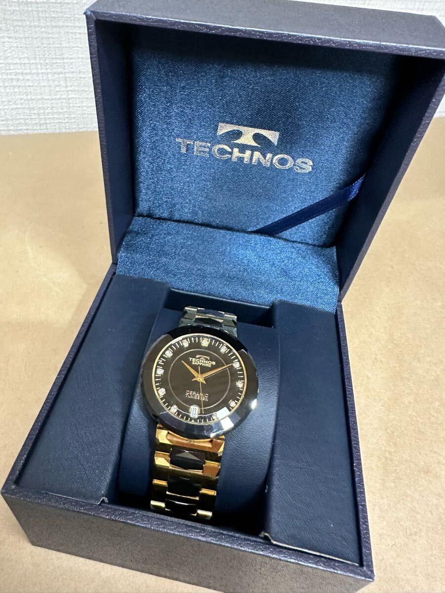 【目立った傷や汚れなし】1円スタート TECHNOS テクノス 黒文字盤 デイト QZ メンズ腕時計 クォーツ 黒文字盤 ゴールド 腕時計の落札情報詳細 - Yahoo!オークション落札価格 ...