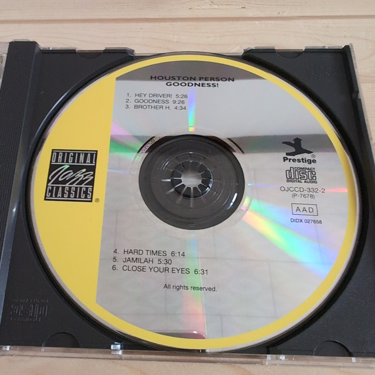 【やや傷や汚れあり】ヒューストン・パーソン HOUSTON PERSON/GOODNESS!の落札情報詳細 - Yahoo!オークション落札 ...