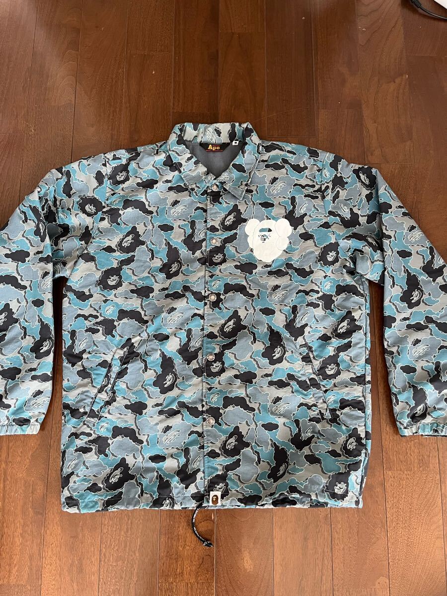 【やや傷や汚れあり】初期 A BATHING APE BAPE KAWS クラウドカモ コーチジャケット JACKET 迷彩 SHARK ...