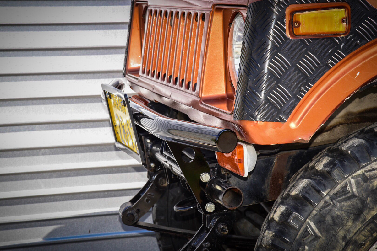 【未使用】ジムニー フロントバンパー NEWタイプ K-7 JA11 JA12 JA22 JA71 SJ30 ストレートバンパー 艶あり ブラック 黒 ライセンスプレート 取付可能の落札情報 ...