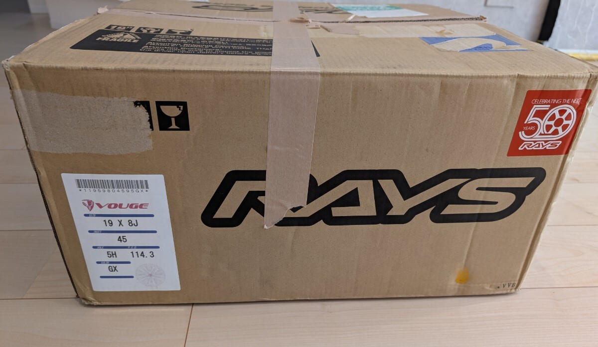 【やや傷や汚れあり】1本 RAYS VERSUS CRAFT COLLECTION VOUGE (GX) 19インチ 8.0J +45 ベルサス ヴォウジェ グロッシーブラック 90 ...