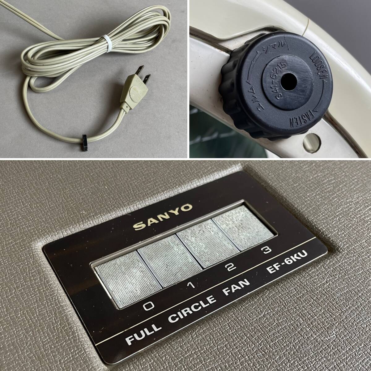 【傷や汚れあり】MS2974 一部動作確認 SANYO サンヨー スツール型扇風機 EF-6KU 羽直径:約30cm アイボリーカラー (検)昭和レトロ 家電 空調の落札情報詳細 ...
