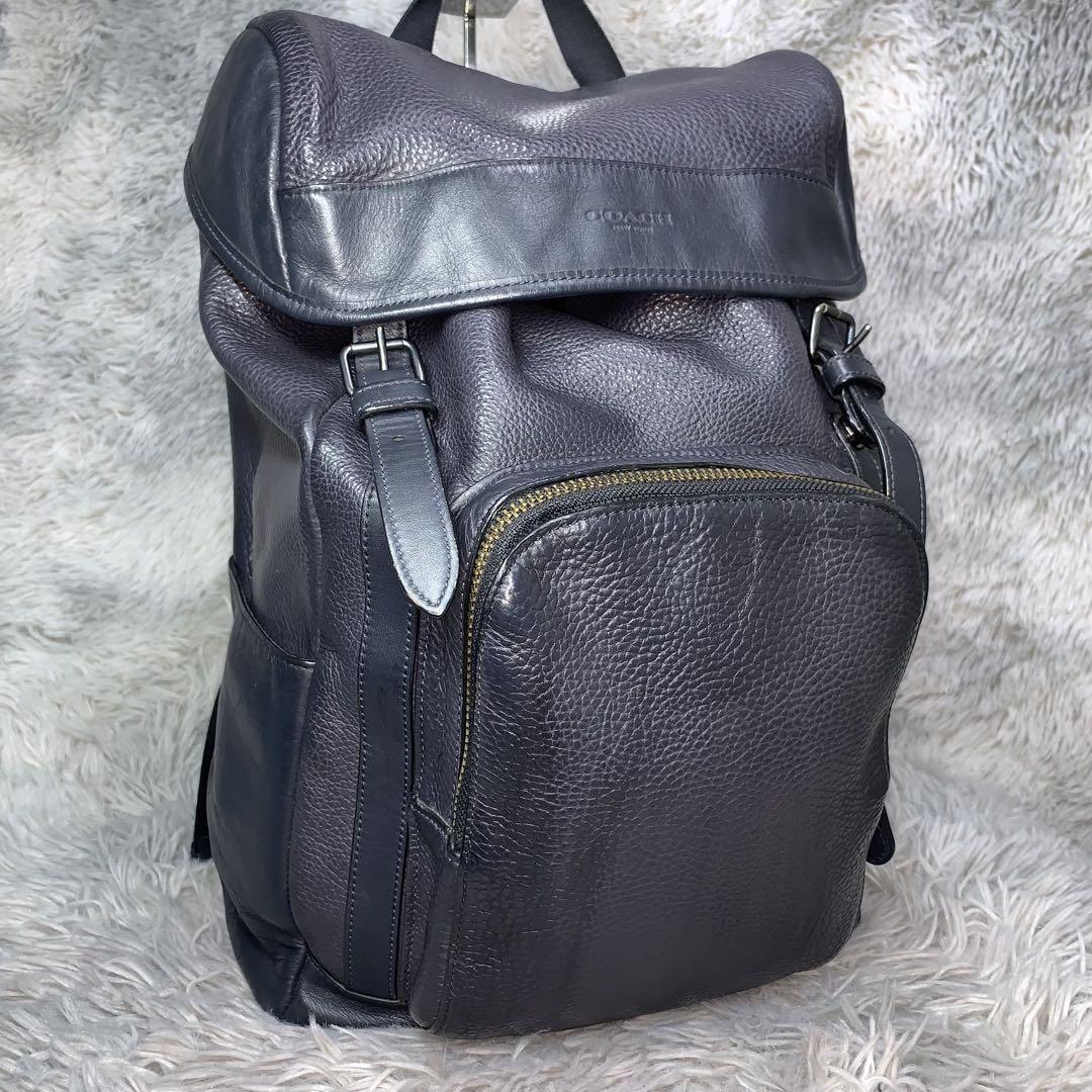 【目立った傷や汚れなし】美品 COACH コーチ ヘンリー リュック バッグパック デイパック ペプルドレザー 大容量 A4収納 PC収納 通勤 ビジネス オールレザー メンズの落札情報詳細 ...