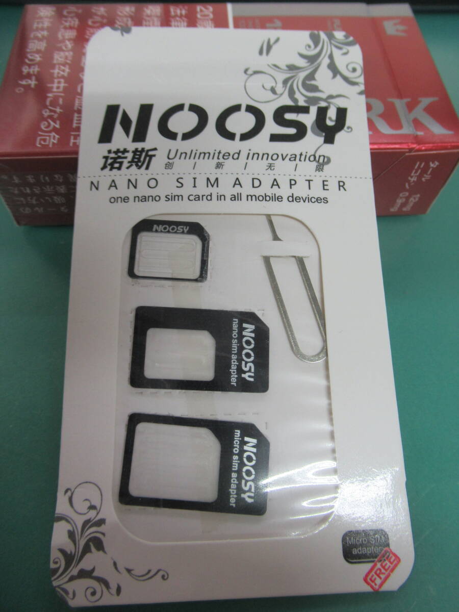 【未使用】Nano SIM MicroSIM 変換アダプタ For iPhone 5 4S 4 ナノシム→SIMカードorMicroSIM MicroSIM→SIMカード+ SIMピン 4点 ...