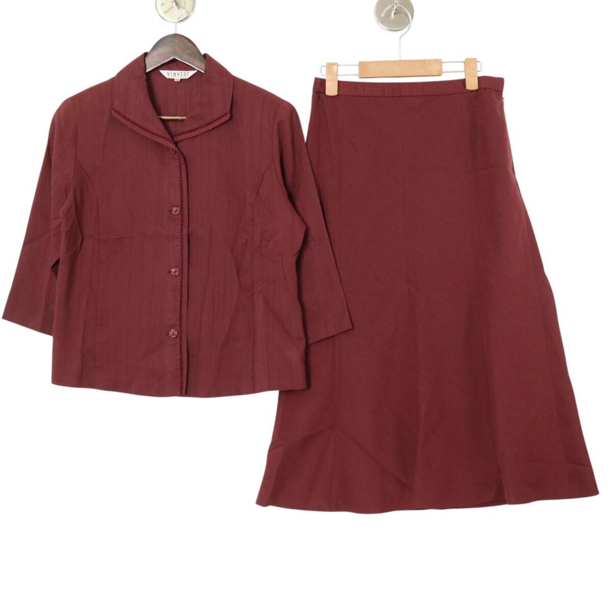 【目立った傷や汚れなし】VINVERT ヴァンベール 春夏★ 麻 セットアップ シャツ ジャケット Aライン スカート フォーマル Sz.11AR レディースの落札情報詳細 - Yahoo ...