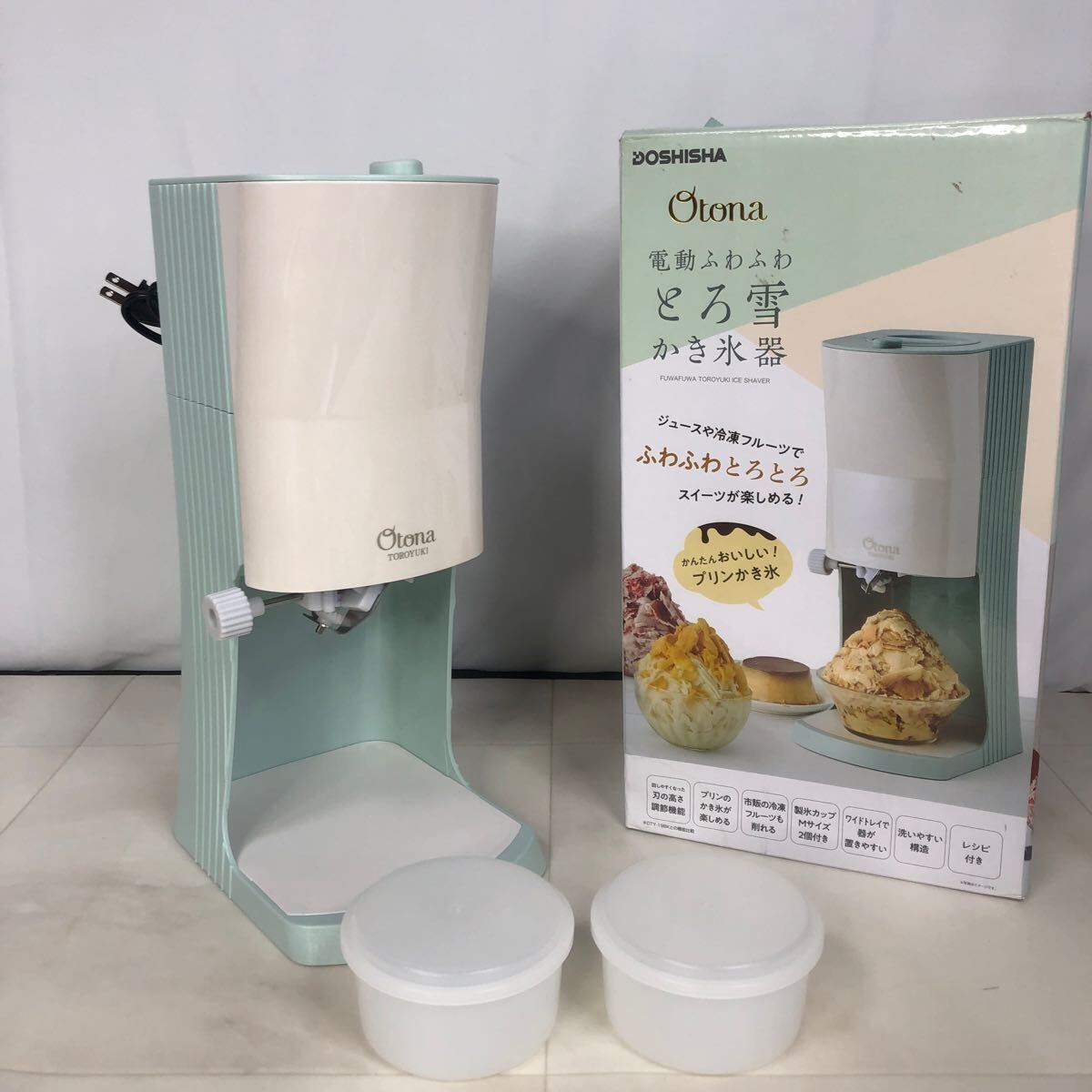 【中古】 代DM021-120【通電確認済】DOSHISHA ドウシシャ 電動本格ふわふわかき氷器 DCSP-20 ブルーカラー 2021年製 取扱説明書付き 元箱付き/yの落札情報詳細 ...