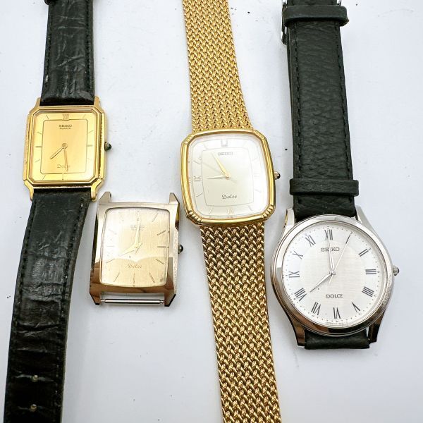 【やや傷や汚れあり】A071-3 1円スタート 稼働品 クオーツ SEIKO セイコードルチェ 10K メンズ腕時計 ゴールド レア 希少品 ...