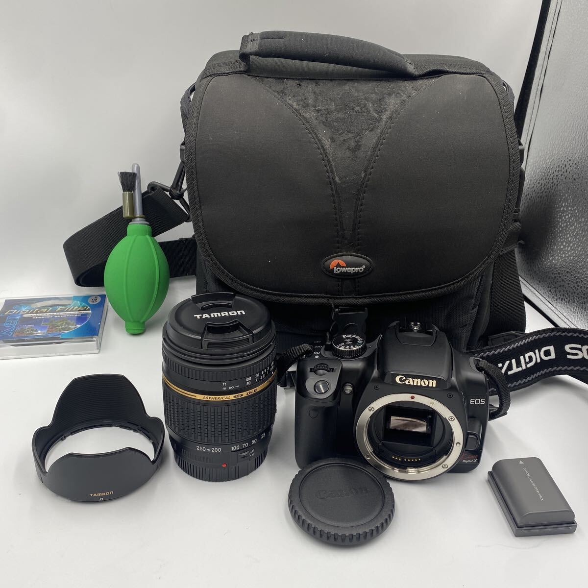 【未使用に近い】R0815 美品 Canon EOS kiss Digital x レンズ TAMRON AF18-250mm 1:3.5-6 ...