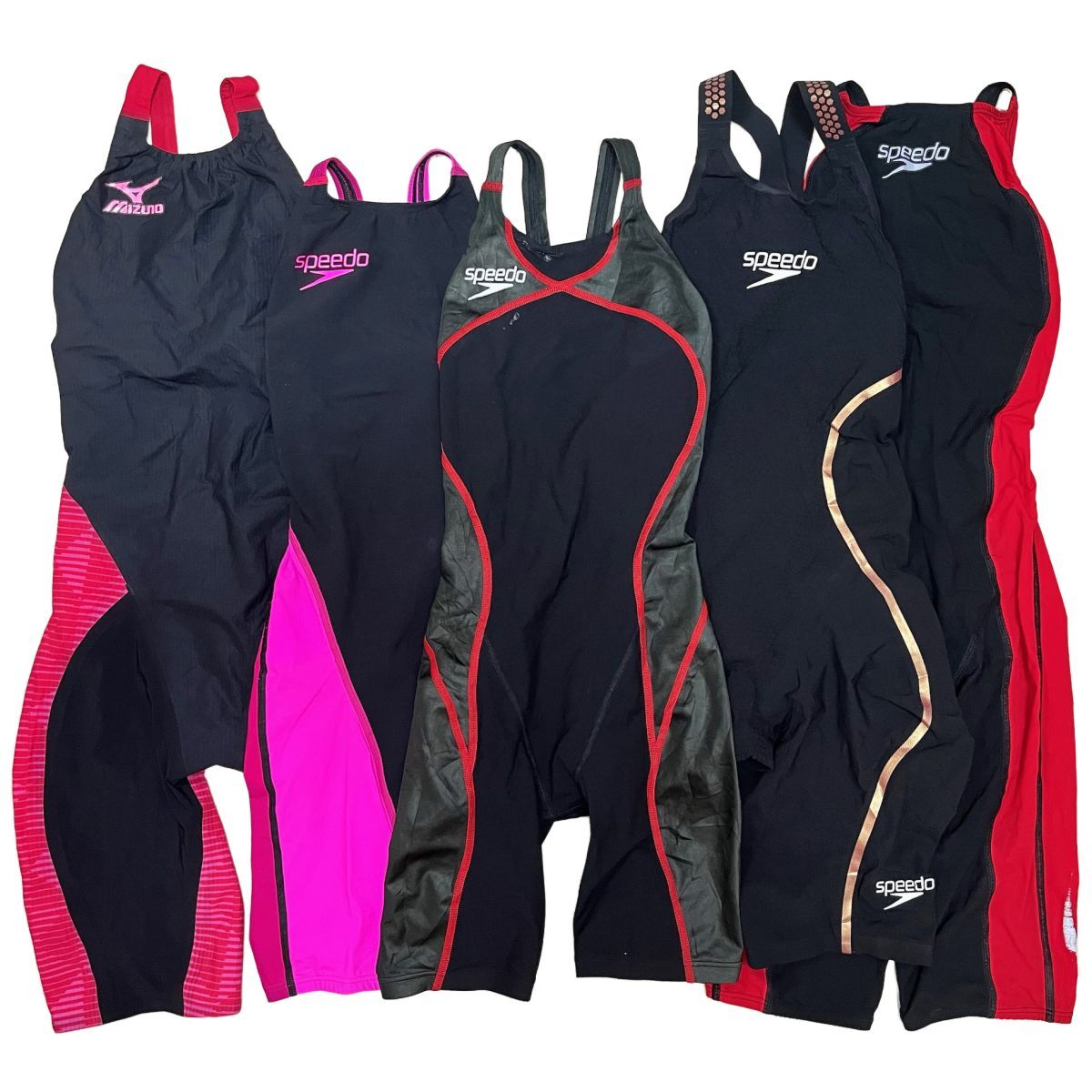 【やや傷や汚れあり】10【5枚セット】MIZUNOスピード女子競泳水着(140～S)★布帛シャカシャカ素材★GX SONIC3 MR ...