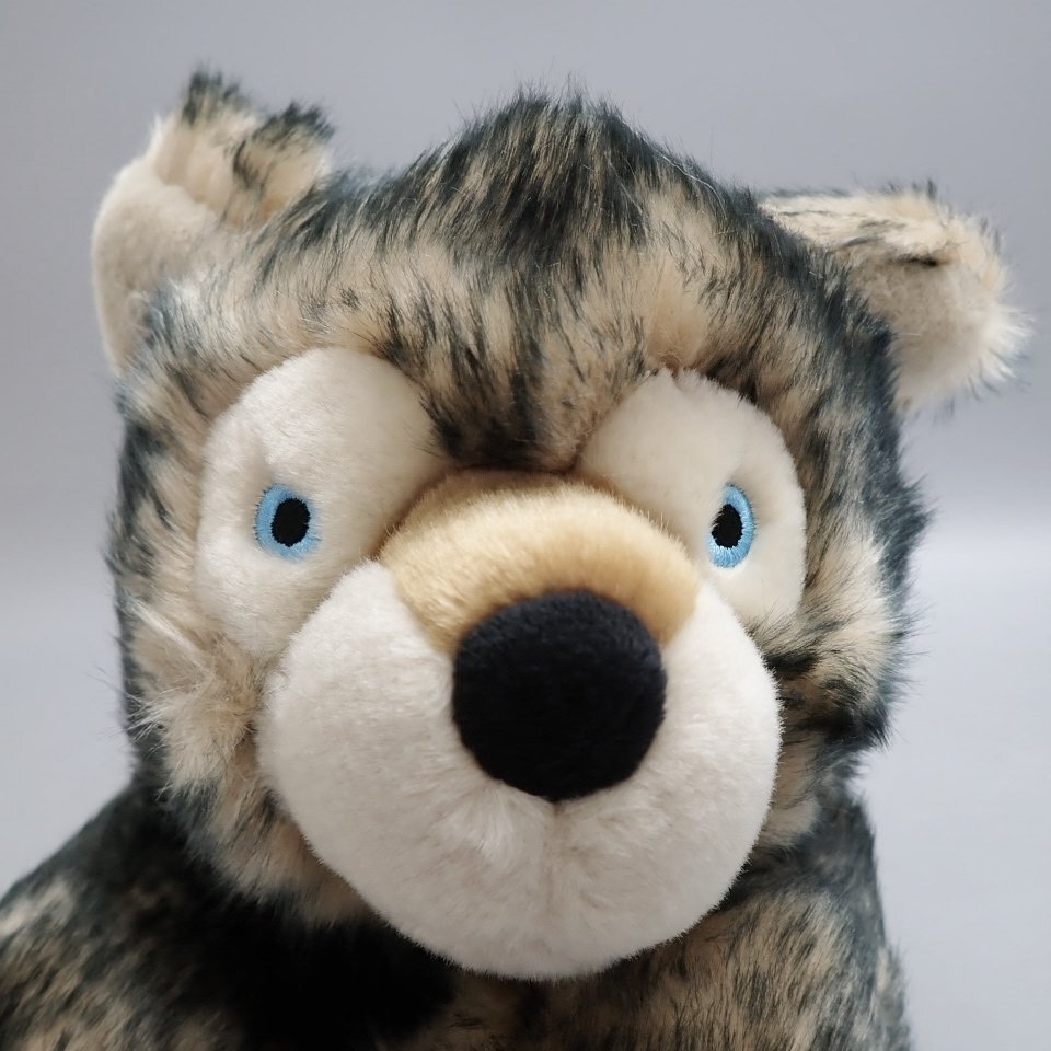 【未使用】★未使用 Fluff & Tuff/フラフ＆タフ Lobo Wolf Pup/ロボ・ウルフパップ 超大型ぬいぐるみ 全長約50cm ...