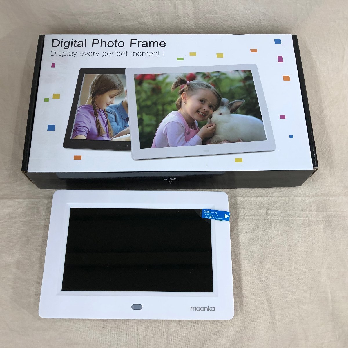 【未使用】Digital Photo Frame デジタルフォトフレーム Moonka 7インチ リモコン付き ※未使用品（管理番号 ...