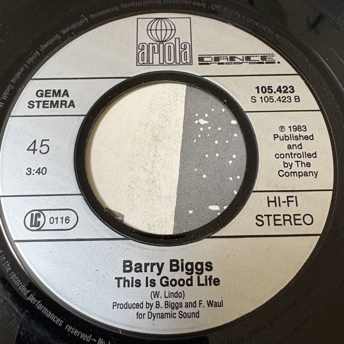 【目立った傷や汚れなし】Barry Biggs - Love Come Down / This Is Good Life // Ariola ...