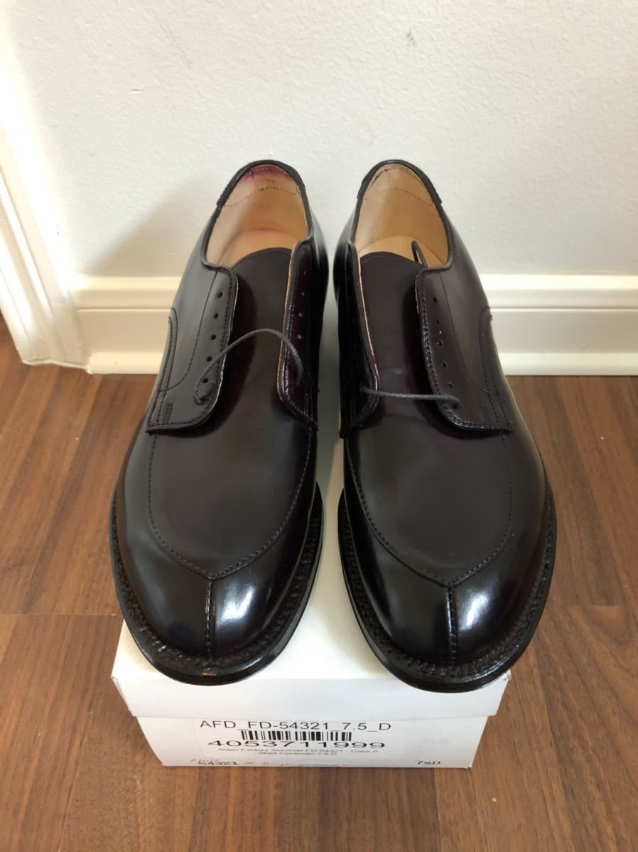 【新品】新品 Alden 54321 7.5D Uチップ Vチップ Modified last コードバン バーガンディー collar8 Cordovan オールデン の落札情報詳細 ...