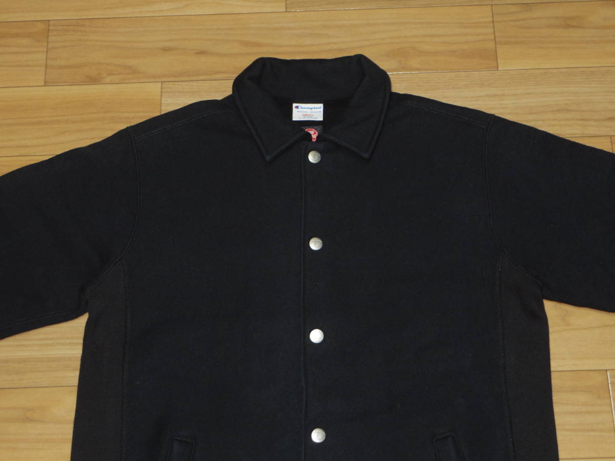 Champion×Edition 別注 コラボ ゴアウインドストッパー リバースウィーブ スウェット コーチ ジャケット ブラック 黒 ...