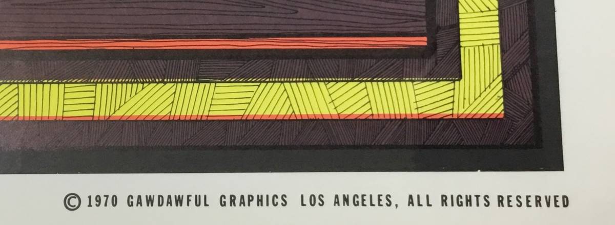 ★1円スタート ポパイ GAWDAWFUL GRAPHICS ビンテージ Popeye&Olive 1970年代 ブラックライト ポスター ...