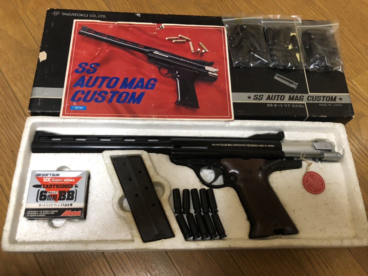 TAKATOKU タカトク SS AUTO MAG CUSTOM SS オートマグ カート40発 6mmBB弾 動作確認済み♪の落札情報詳細 ...