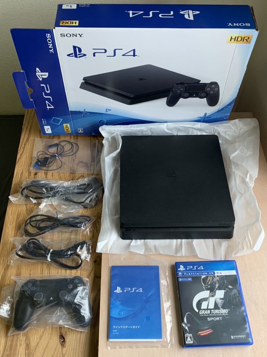 【1円～】PS4本体 1TB CUH-2100B グランツーリスモ sport ジェットブラック プレイステーション4 PlayStation4 プレステ4 セット 初回特典 の落札情報詳細 ...