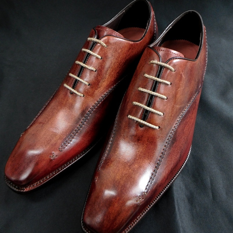 【新品】 madras HARRIS マドラス ハリス 定価7.3万 伊製 マッケイ ホールカット レザーシューズ ビジネスシューズ 0367 濃赤 41 090 bus2410bの落札情報 ...