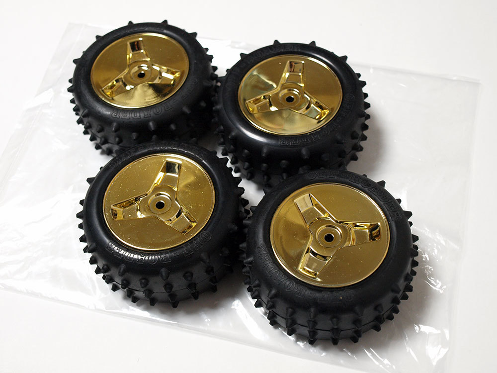 【M363】タミヤ サンダーショット？ 金メッキ ホイール・タイヤ 1台分 未走行品（検：田宮 スペア パーツ デッドストック ラジコン RC）の落札情報詳細 - Yahoo!オークション落札 ...