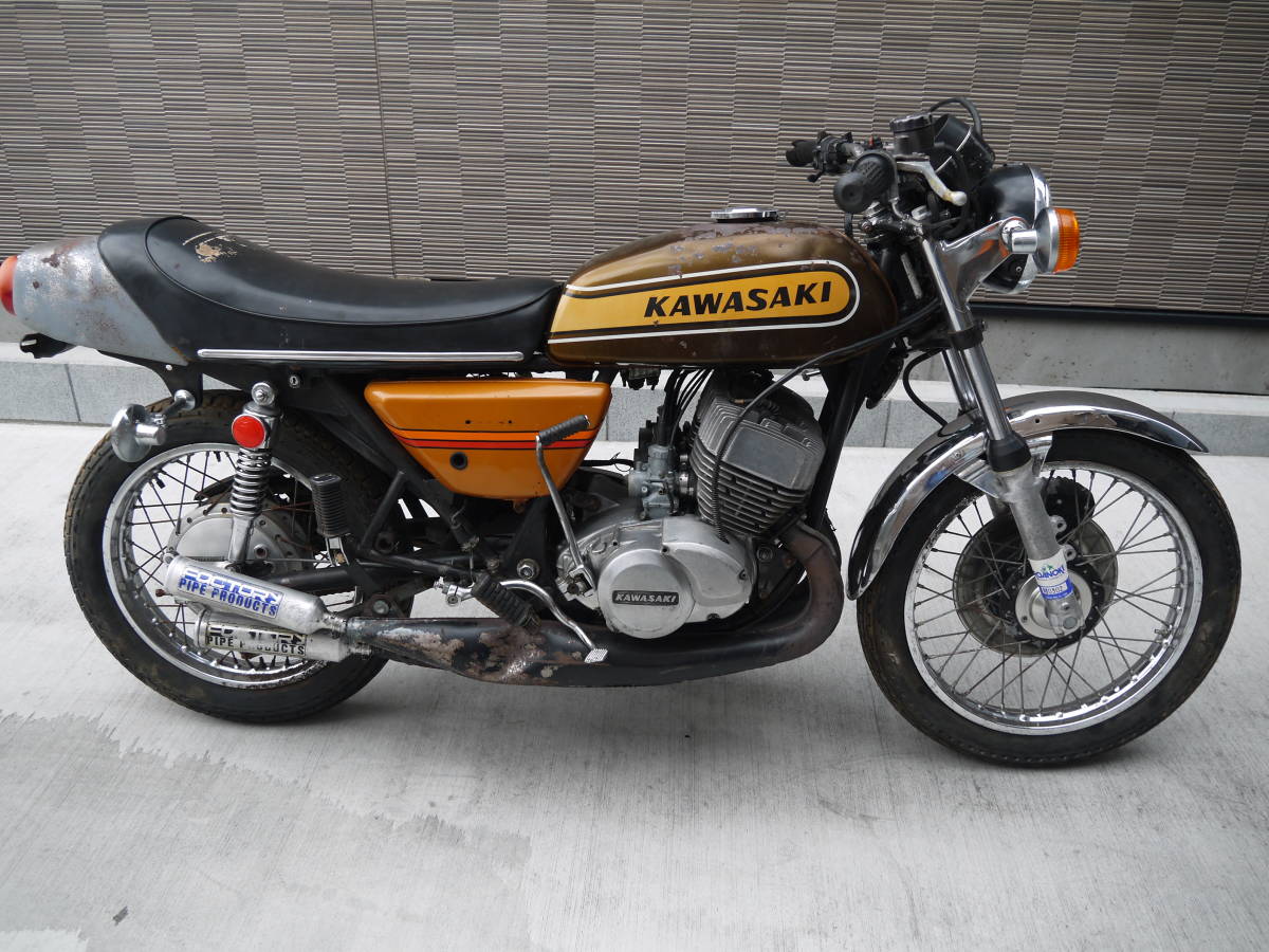 カワサキ H2 750SS H2B エンジン始動初爆確認済み レストアベース車 SS750H1250350400500Z1Z2KHZ900KZ1000Z1R の落札情報詳細| ヤフオク落札価格 ...