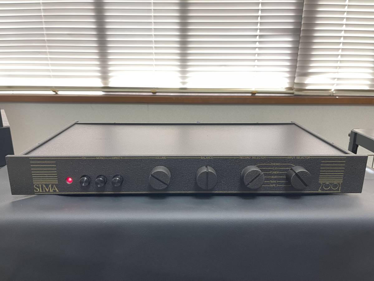 【やや傷や汚れあり】再々値下げ！濃厚な音を味わってください！★ SIMA P-2001 MKII コントロールアンプ ★MMもMCにもボタン一 ...