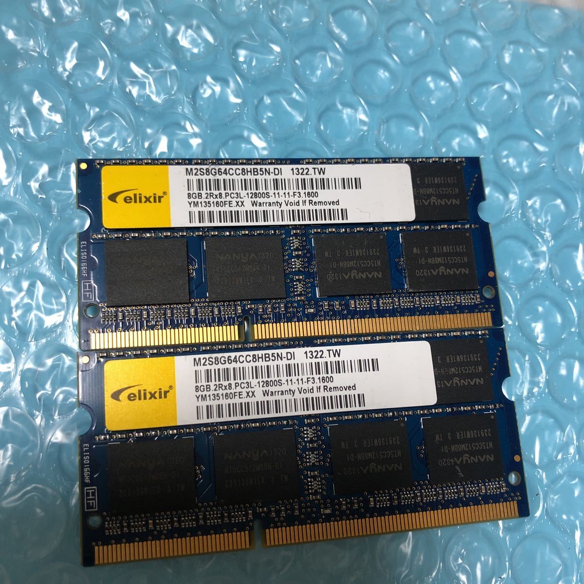 【やや傷や汚れあり】elixir 8GB 2Rx8 pc3L-12800S 2枚セットの落札情報詳細 - ヤフオク落札価格検索 オークフリー