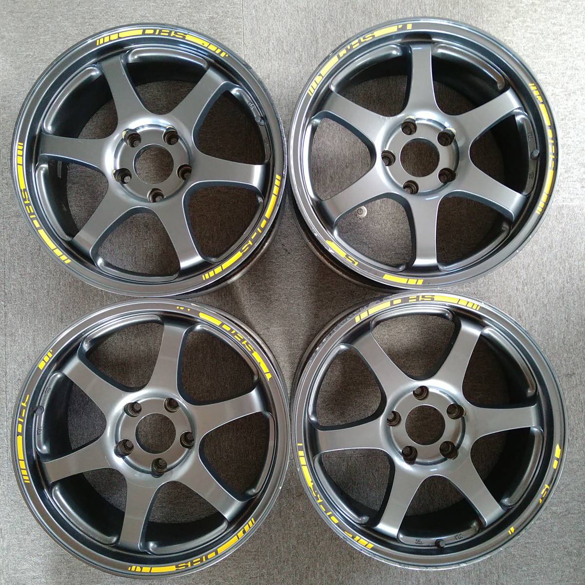 【中古】BS ブリヂストン アルミホイール ダウンヒルスペシャル/ BIM DHS051 14×5+43 4/100 ゴールド 4本セット の ...