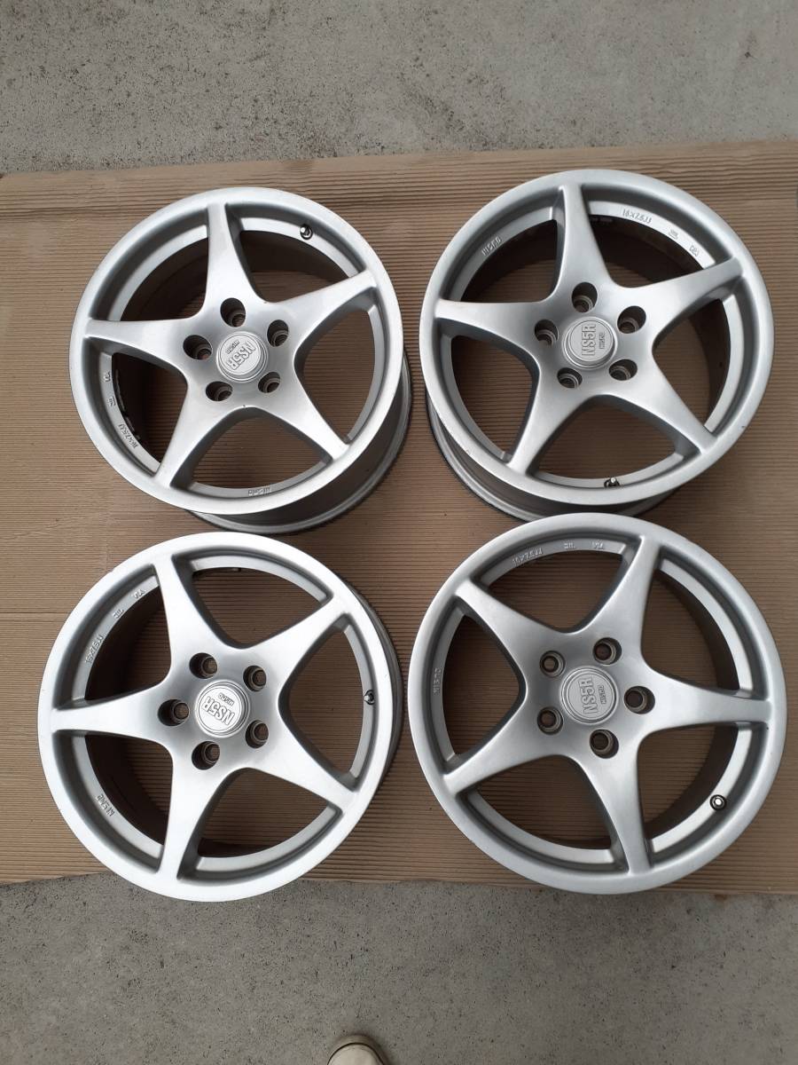 【やや傷や汚れあり】当時物！レア☆NISMOホイール☆16インチ7.5Jオフ不明☆NS5R☆まあまあキレイ！ニスモ S13 S14 S15 シルビア☆スカイライン R32 R33☆の落札情報 ...