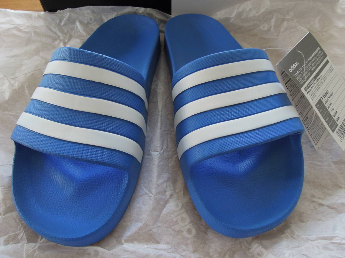 【未使用】未使用 adidas アディレッタ サンダル 28.5cm アディダス F35541 トゥルーブルー ADILETTE AQUAの ...