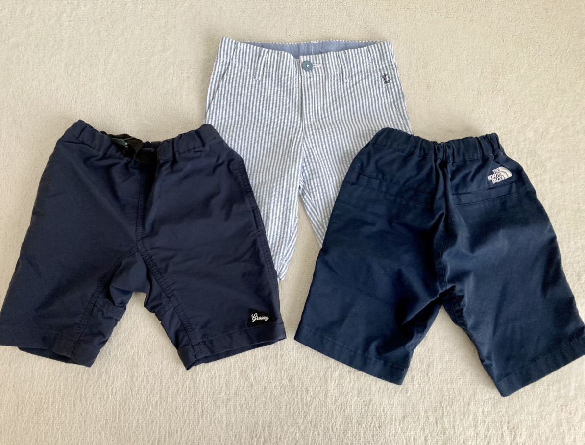 【やや傷や汚れあり】ブランド キッズ 子供用 ハーフパンツ 3点セット NORTH FACE ノースフェイス marimekko マリメッコ FITH フィス 短パン 100cm 104cm ...