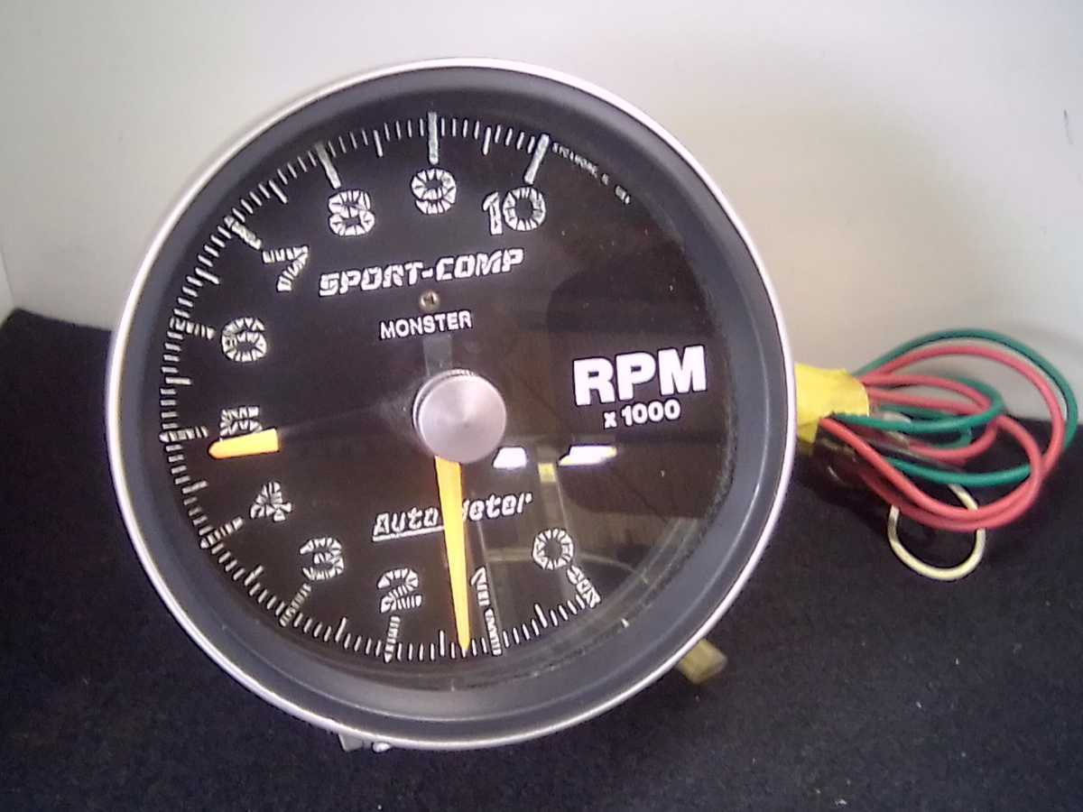 【傷や汚れあり】オートメーター AUTOMETER モンスター MONSTER スポーツコンプ SPORT-COMP タコメーター 空冷VW ...