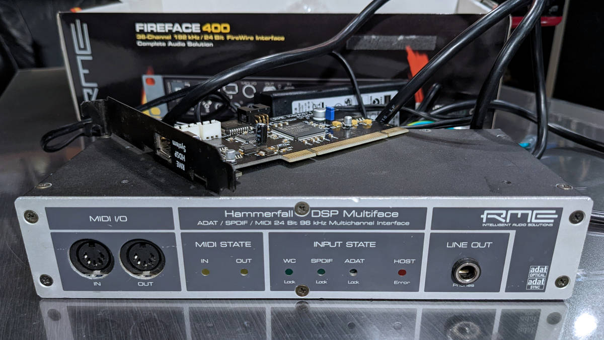 【傷や汚れあり】RME Hammerfall DSP Multiface + PCI Bus カード（オーディオインターフェース）マルチ ...