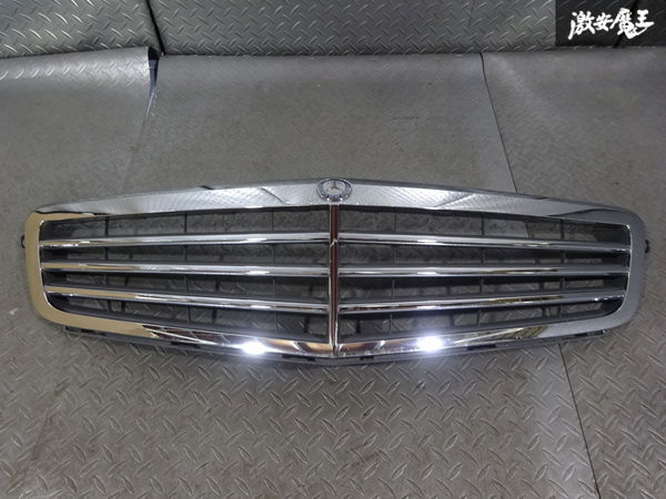 【傷や汚れあり】ベンツ 純正 W204 Cクラス ノーマル フロントグリル ラジエーターグリル 外装 メッキ A2048801283 割れ無し ...