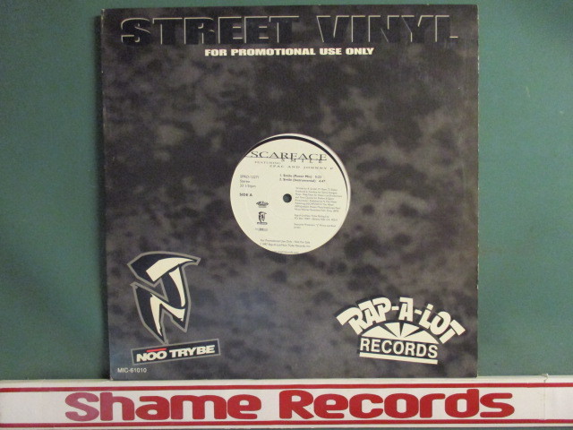 【傷や汚れあり】Scarface F. 2Pac ： Smile 12'' c/w Untouchable (( Rap A Lot / 2 ...