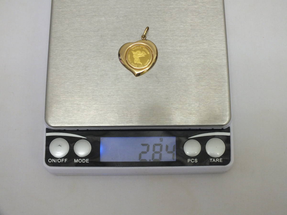 【やや傷や汚れあり】★エンジェル 金貨 1/25oz コインペンダントトップ 2.8g 純金 K24 枠K18★（3070）の落札情報詳細 - ヤフオク落札価格検索 オークフリー