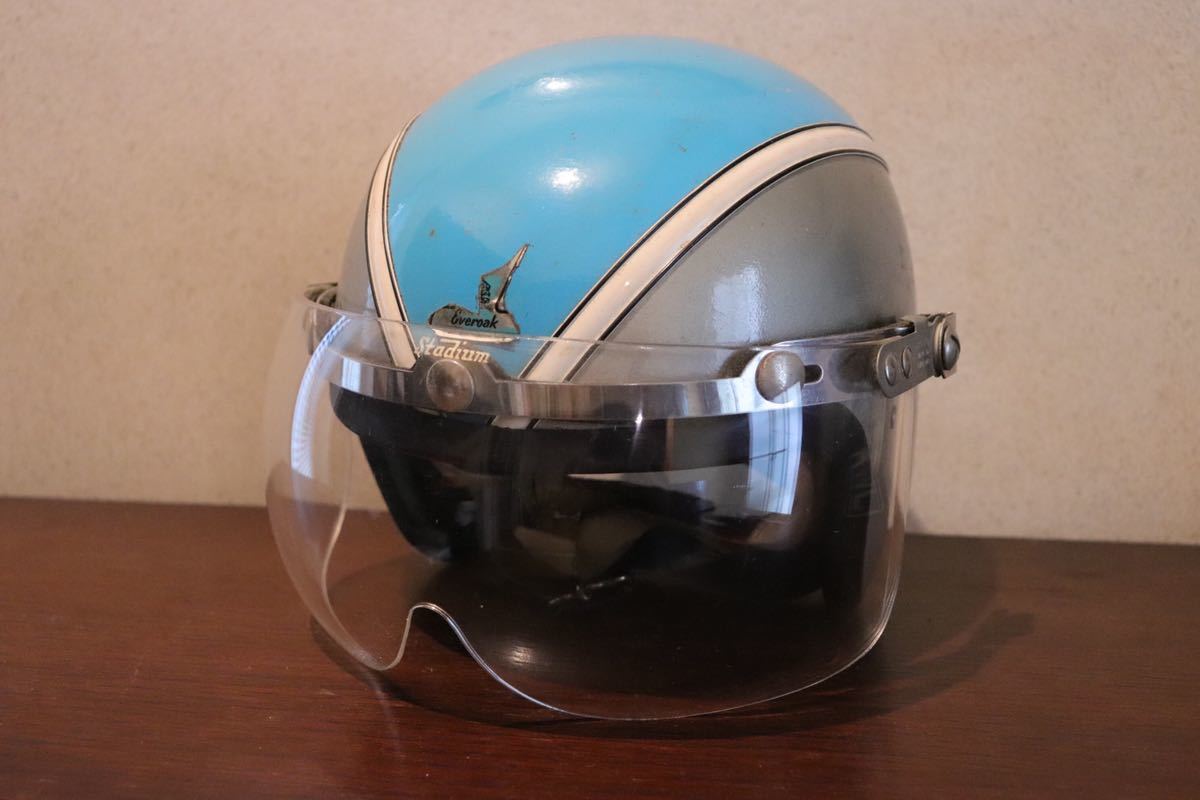 1970's 英国 STADIUM Project 6 ジェットヘルメット スタジアム オフホワイト サイズ M 57cm ビンテージ 当時 ...
