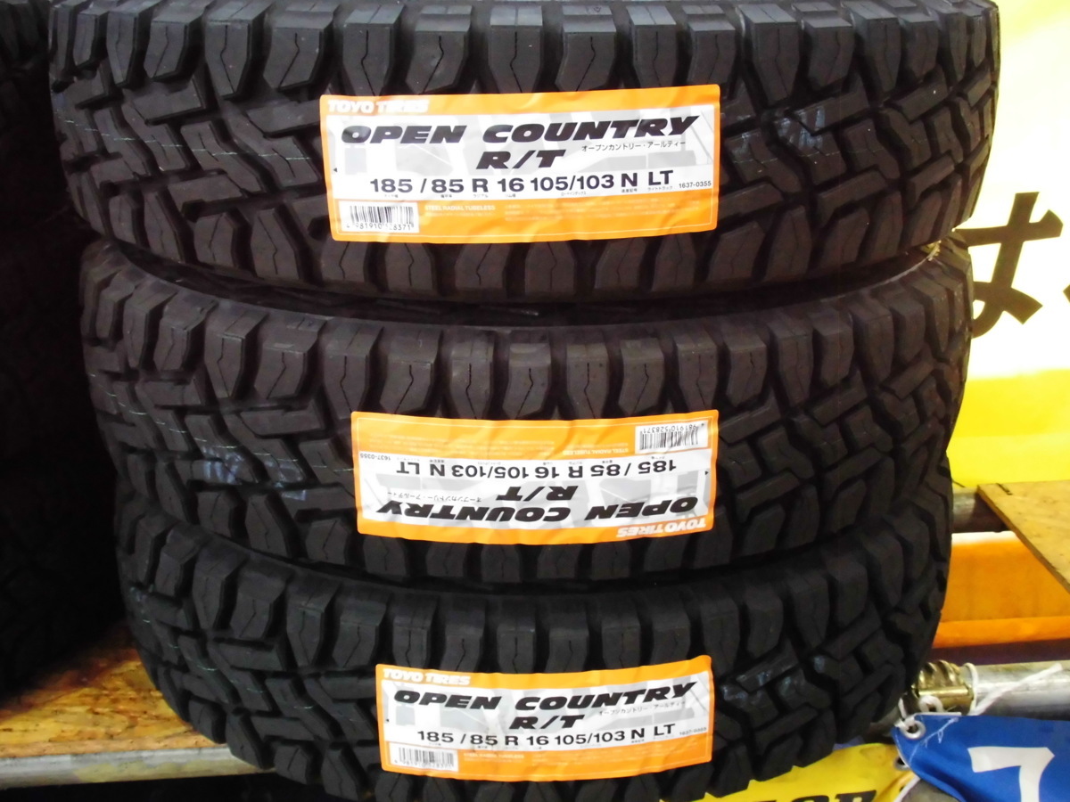 【未使用】【送料無料】 トーヨーオープンカントリー R/T 185/85R16 105/103N LT 2022年製 新品4本セット 日本製 在庫有 即出荷可能 ジムニーの落札情報詳細 ...
