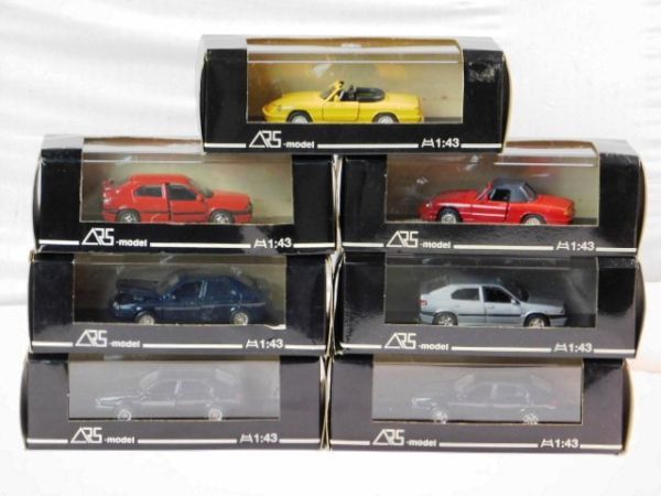 【傷や汚れあり】78★ARS-model ミニカー 1；43 7点セット イタリア製 アルファロメロ ALFA ROMEO モデルカー ...