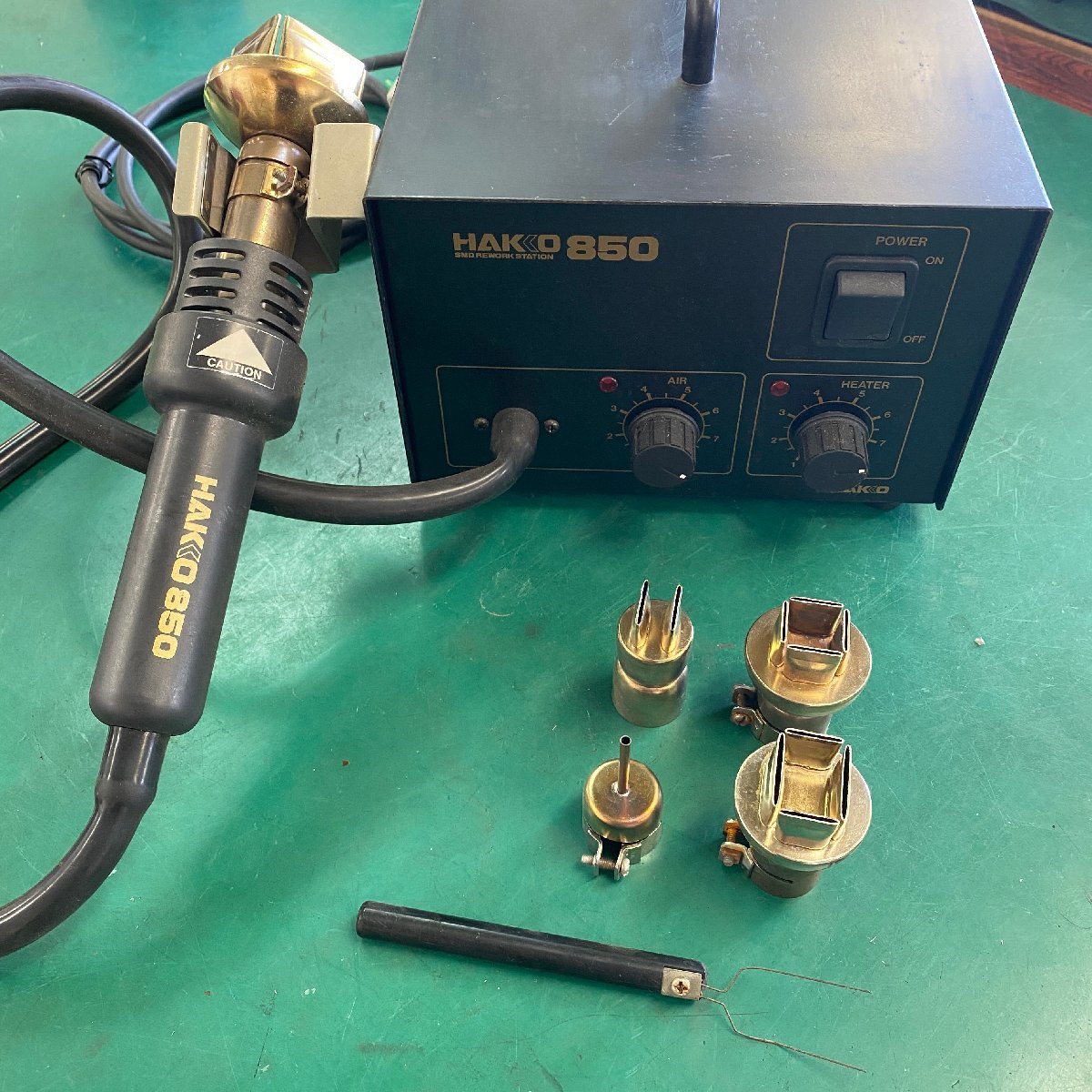【やや傷や汚れあり】【1円スタート！】白光 温調はんだごて 半田こて HAKKO 850 SMD REWORK STATION リワーク ...