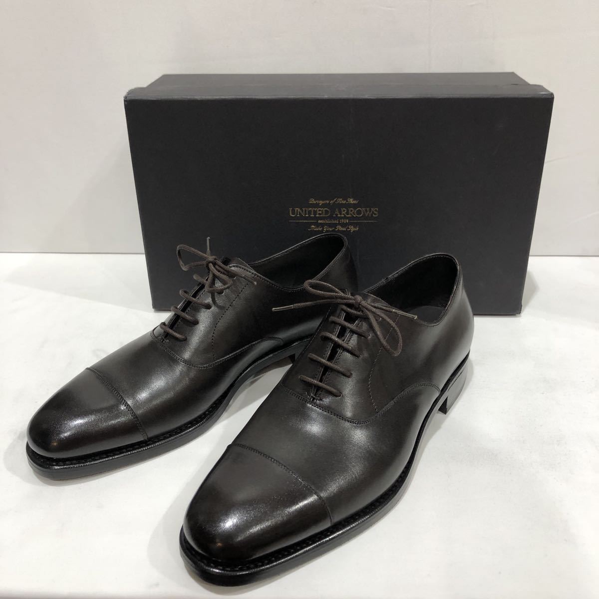 LOAKE leather shoes 71/2 26cm ストレートチップ 茶色 brown イギリスメイド mods ローク の落札情報 ...